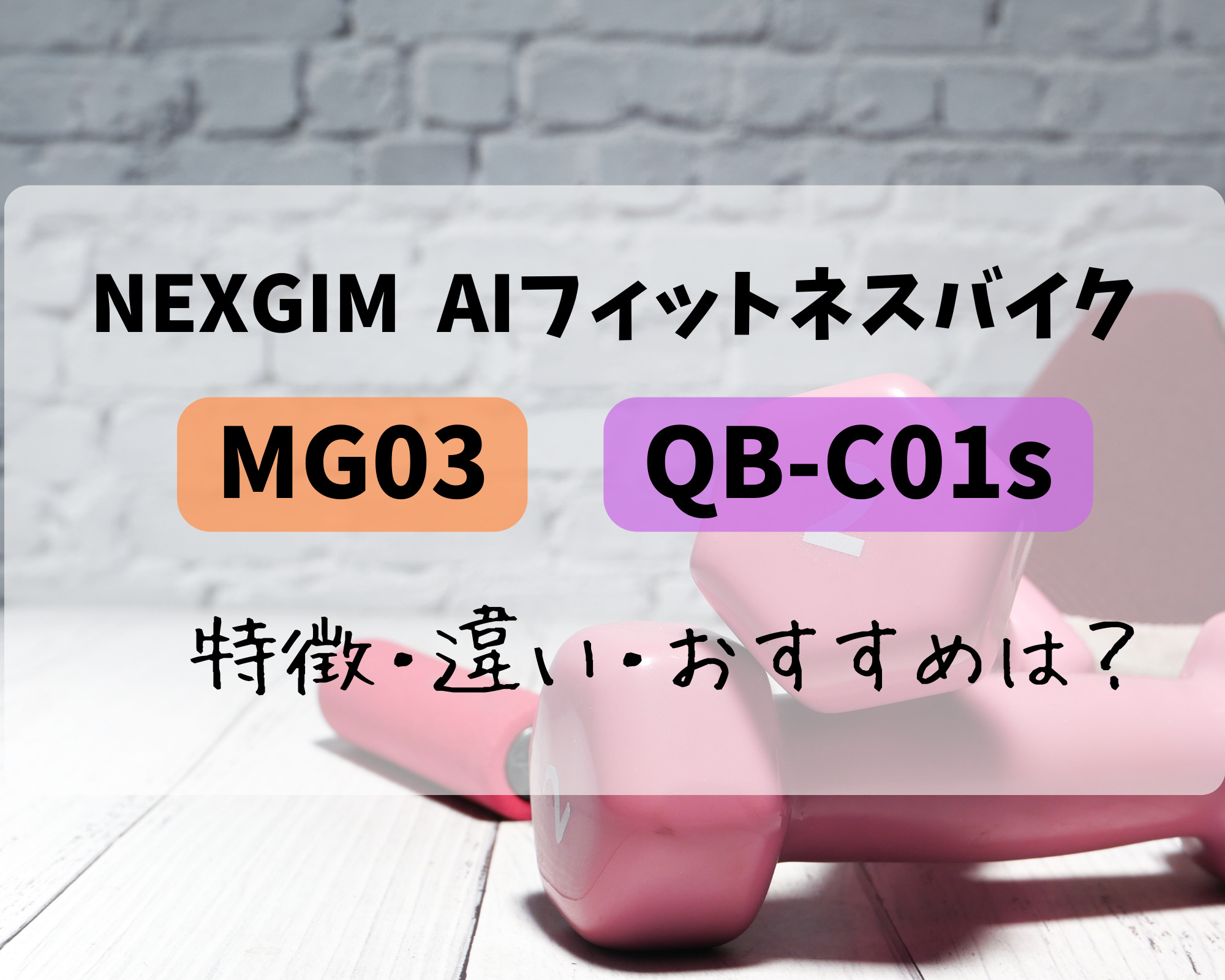 NEXGIMのMG03とQB-C01sの違いを比較！フィットネスバイクおすすめはどっち？ | あおぞら